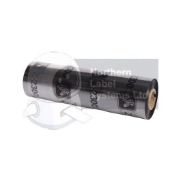 02300GS11007 Black Zebra Wax Ribbon 110mm x 74 metres