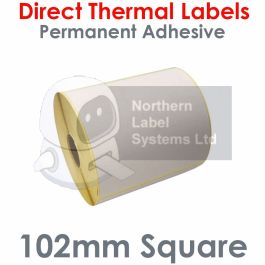 102mm x 102mm Direct Thermal Labels - DPD Compatible