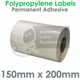 150mm x 200mm Waterproof Labels - Large Roll