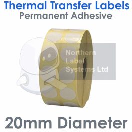 20mm Diameter 2 Across Thermal Transfer Labels