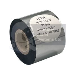 45mm x 300 metres Black T016 Resin Ribbon