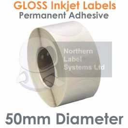 50mm Diameter Gloss Paper Inkjet Labels for Primera Printers