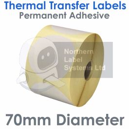 70mm Diameter Thermal Transfer Labels