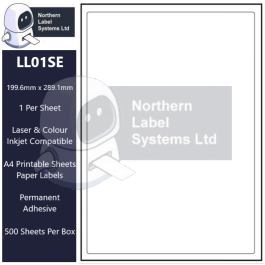 LL01SE L7167 A4 Label Sheets 199.6mm x 289.1mm