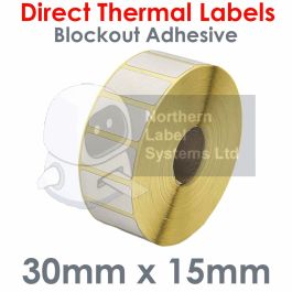 30mm x 15mm Blockout Adhesive Labels