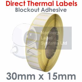 Blockout Adhesive Labels 30mm x 15mm - Large Roll