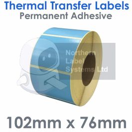 Blue 102mm x 76mm TT Labels - Large Roll