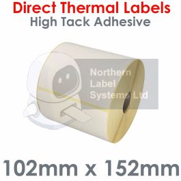 102mm x 152mm Shipping Labels with High Tack Adhesive