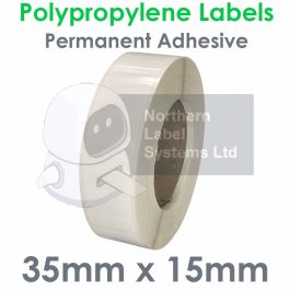 Polypropylene Labels 35mm x 15mm - Large Roll
