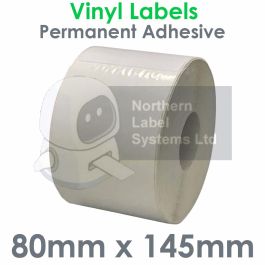 80mm x 145mm Matt Vinyl Labels - Small Roll