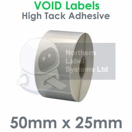 50mm x 25mm Tamper Evident VOID Labels - Small Roll
