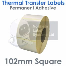 102mm x 102mm Thermal Transfer Labels - Large Roll