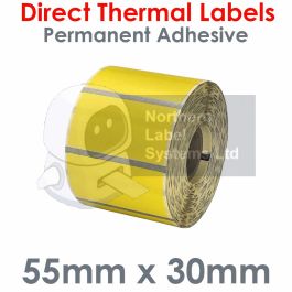 Yellow Star Printer Labels 55mm x 30mm